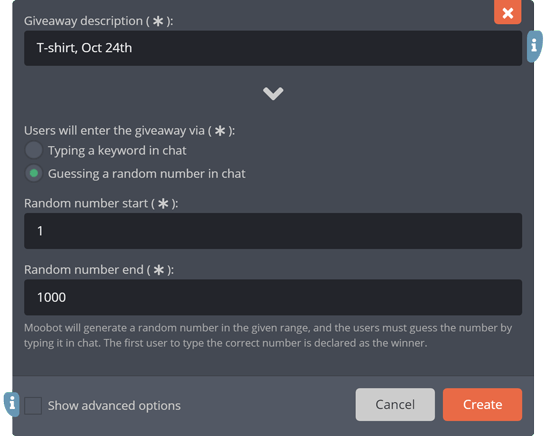 Giveaways on Twitch for increased engagement